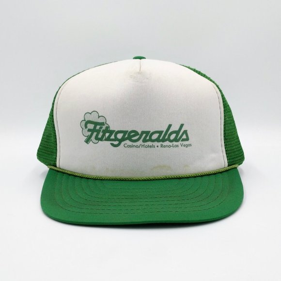 Vintage | Accessories | Vtg Fitzgerald Casino Snapback Trucker Mesh Hat ...